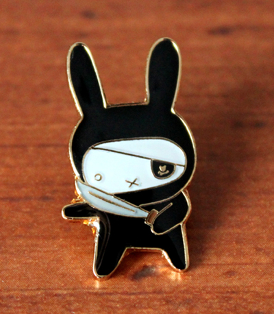 Monday Bunday: Bunny Ninja Pirate Pin and Origimi Rabbit Pin | Bunny ...
