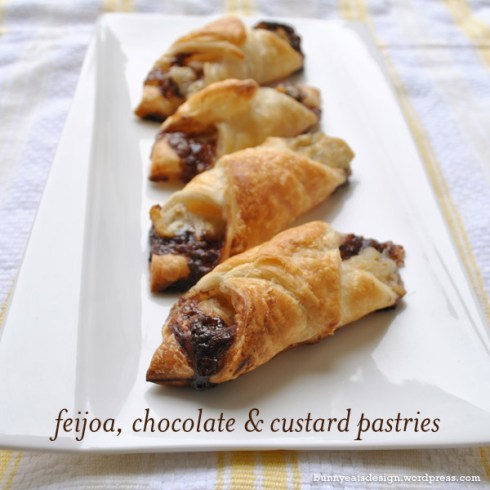 Unbelievably Easy Feijoa, Chocolate & Custard Pastries | Bunny Eats Design
