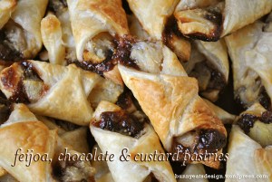 Unbelievably Easy Feijoa, Chocolate & Custard Pastries | Bunny Eats Design