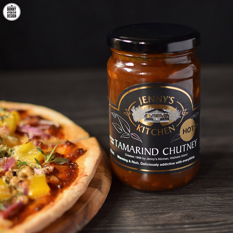 Tamarind chutney and blue cheese pizza | Bunny Eats Design